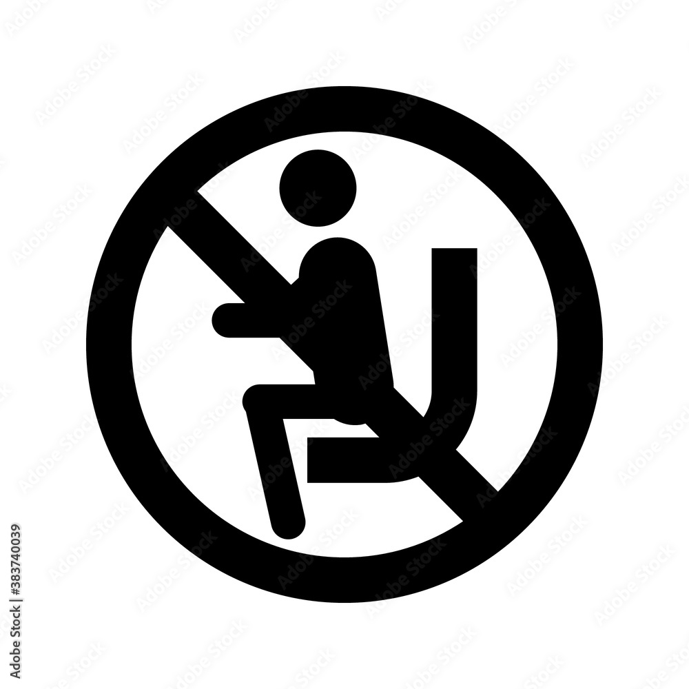 No Sitting Do Not Sit On Surface Prohibition Sign Stock Vector no-sitting-do-not-sit-on-surface-prohibition-sign-stock-vector