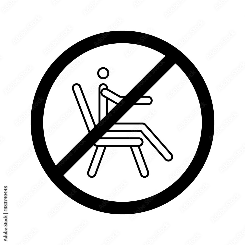 No Sitting Do Not Sit On Surface Prohibition Sign Stock Vector no-sitting-do-not-sit-on-surface-prohibition-sign-stock-vector