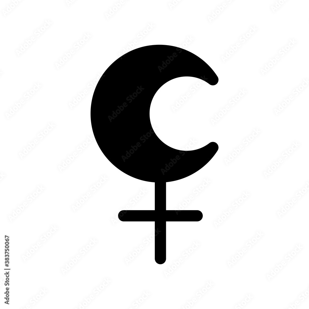 Lilith planet symbol. Vector sign. Astrological calendar. Zodiacal ...