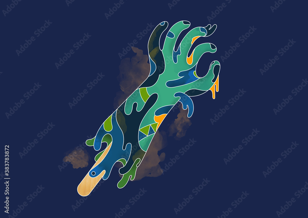 Zombie Ice Stock Illustration | Adobe Stock