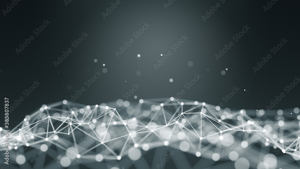 Abstract futuristic low poly technology background, geometry triangles ...