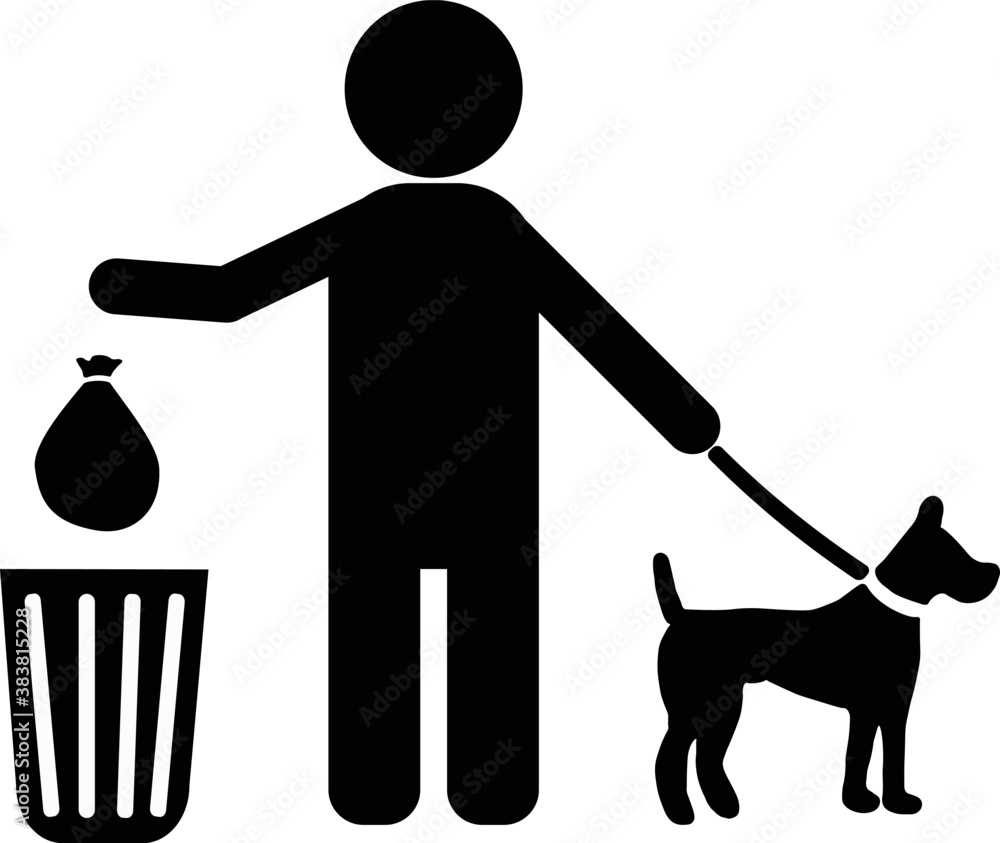 Clean up after your dog. Ecological cleanliness of the environment ...
