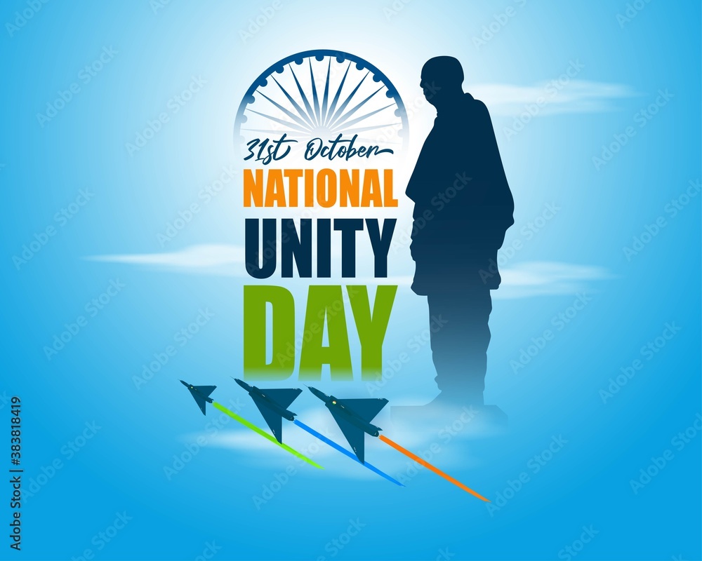 vector illustration for national unity day of India-31st October Stock ...