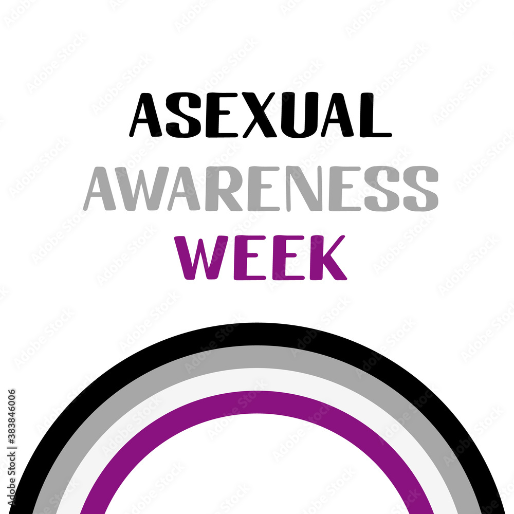 Asexual Awareness Week lettering with Intersex Pride Flag. LGBT ...