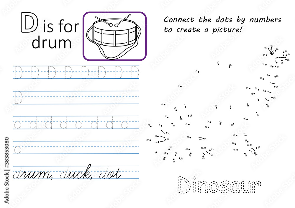 Alphabet tracing worksheet for preschool and kindergarten. Writing ...
