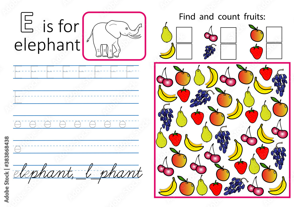 Alphabet tracing worksheet for preschool and kindergarten. Writing ...
