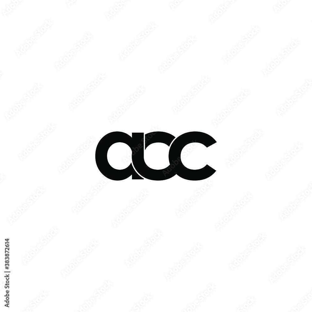 acc letter original monogram logo design Stock Vector | Adobe Stock