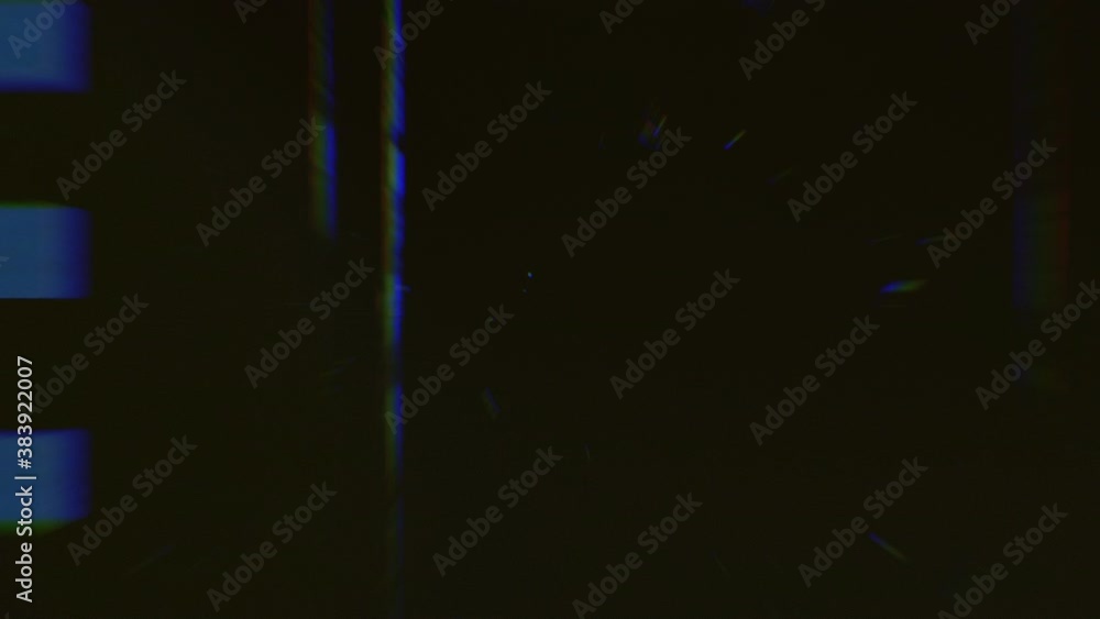 Signs, marks and lines on rolling film. Noise, grain and dust tape ...