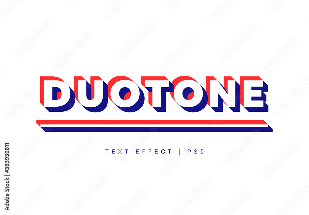 Duotone Text Effect Mockup Stock Template | Adobe Stock