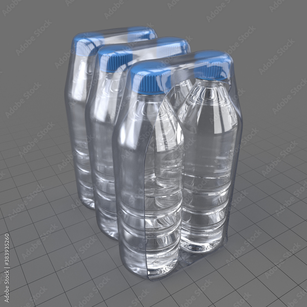 Water bottle pack Stock 3D asset | Adobe Stock