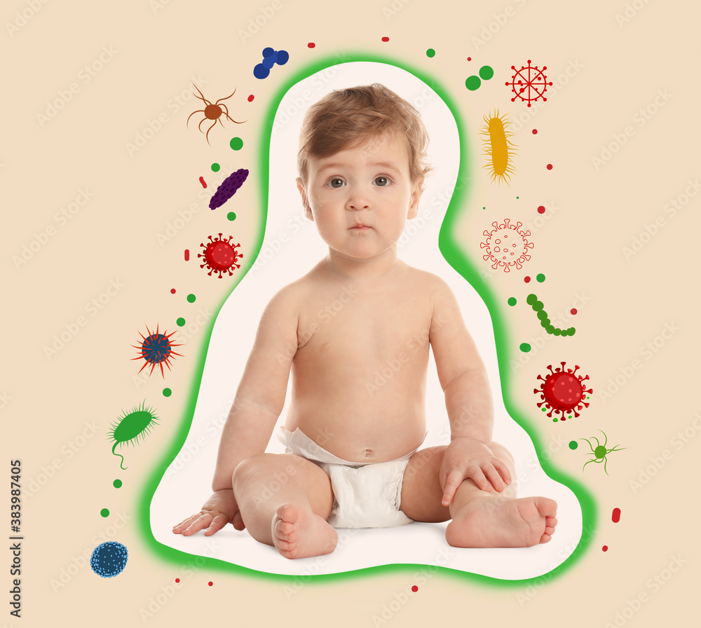 Strong immunity as shield protecting little baby from viruses and ...