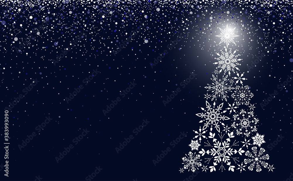 Dark Blue Christmas Background