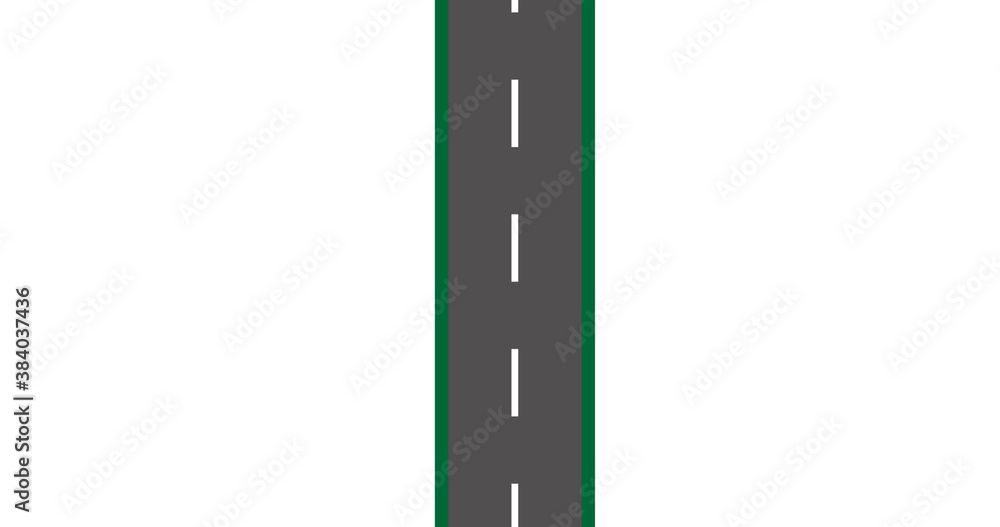 highway road without traffic jam. moving car on highway road. 2d ...