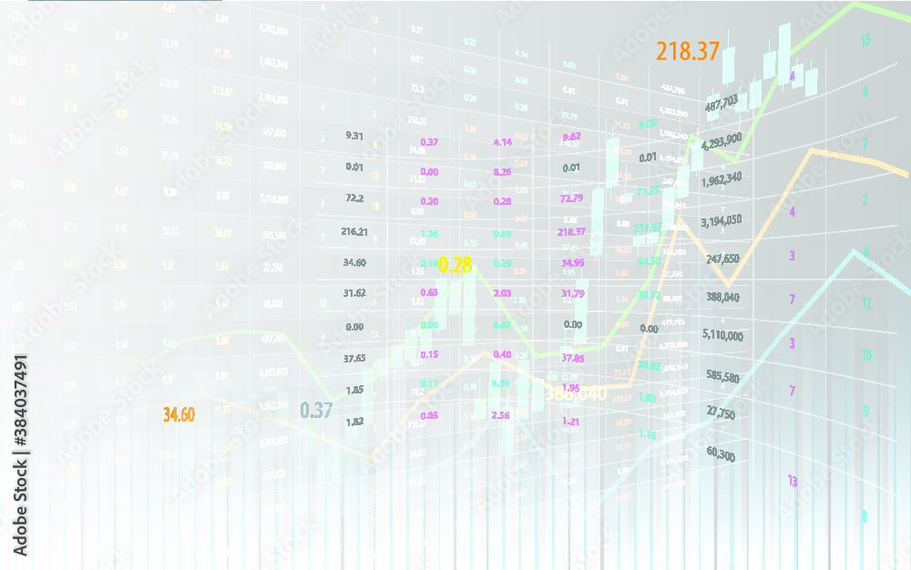 Stock market or forex trading candlestick graph in graphic design for ...