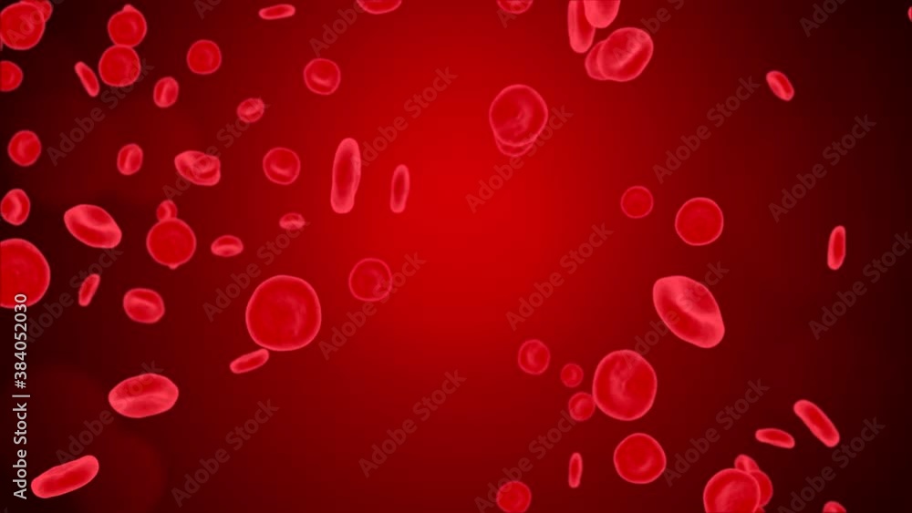 Red blood Cells Travelling a blood vessel Loop Animation Background 4K ...