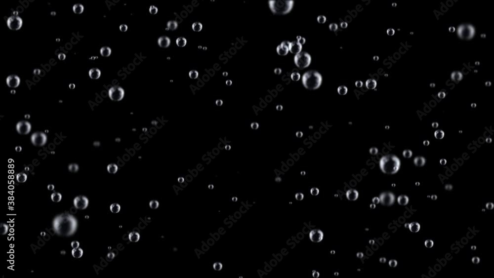 Abstract Depth of field lots of bubbles moving and floating drink 4K 3D ...