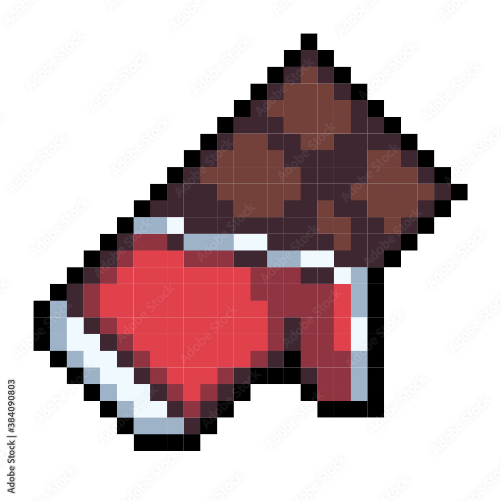 Chocolate pixel art. Vector pixel art. Pixel art a tasty brown ...