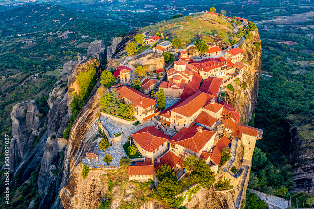 Meteora Monasteries in Greece from above | Die Meteora Klöster in ...