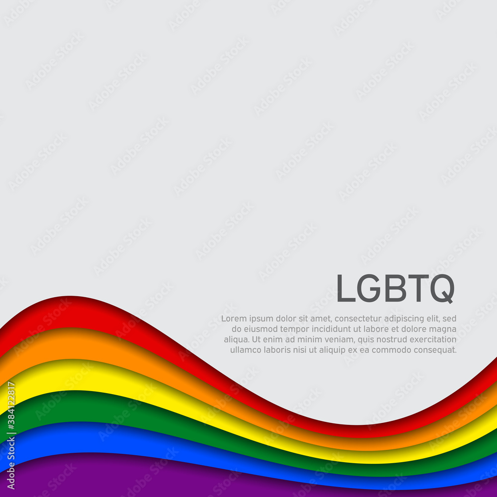 LGBT concept - rainbow pride flag lgbtq with place for text. National ...