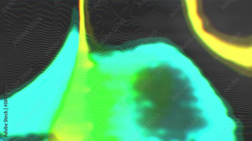 Brocken video signal. Dynamic glitch, color modulation, aberration and ...