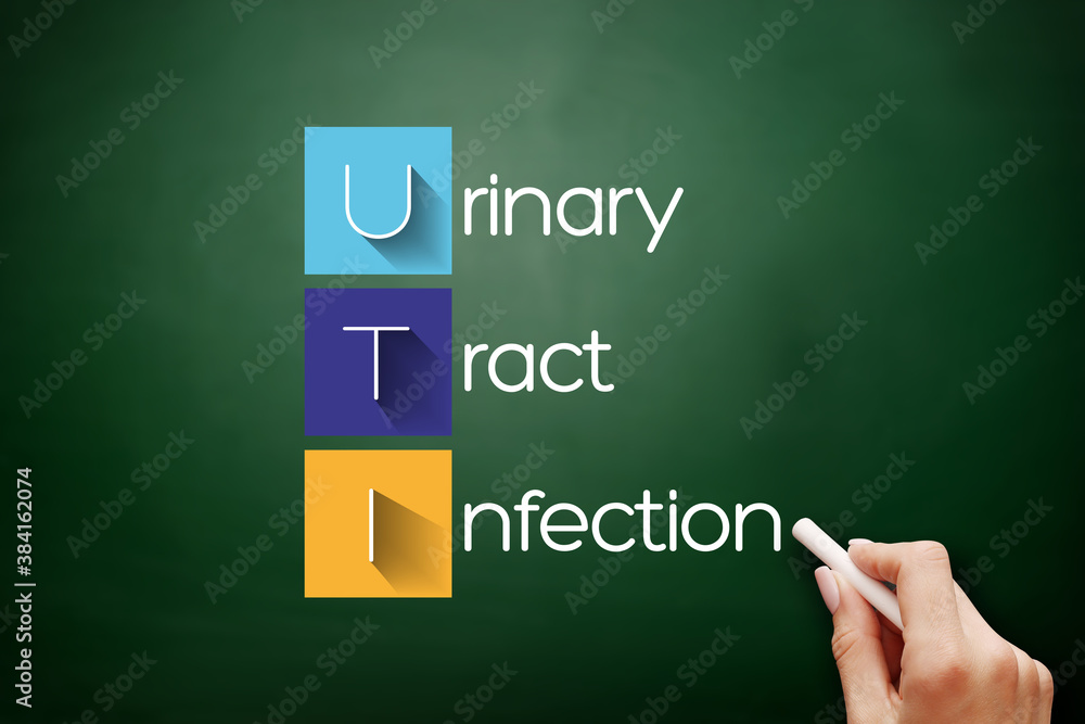 UTI - Urinary Tract Infection acronym, health concept background Stock ...