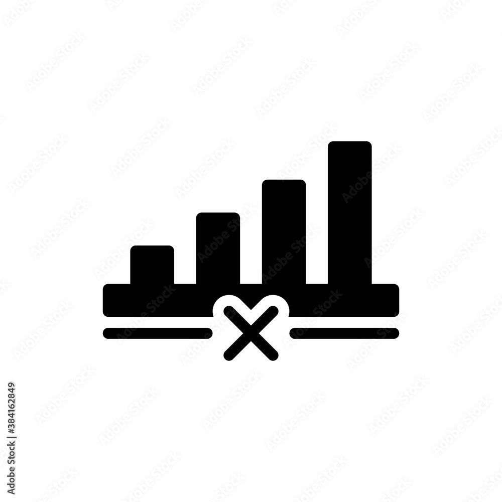 glyph style icon of no network. vector illustration for graphic design ...