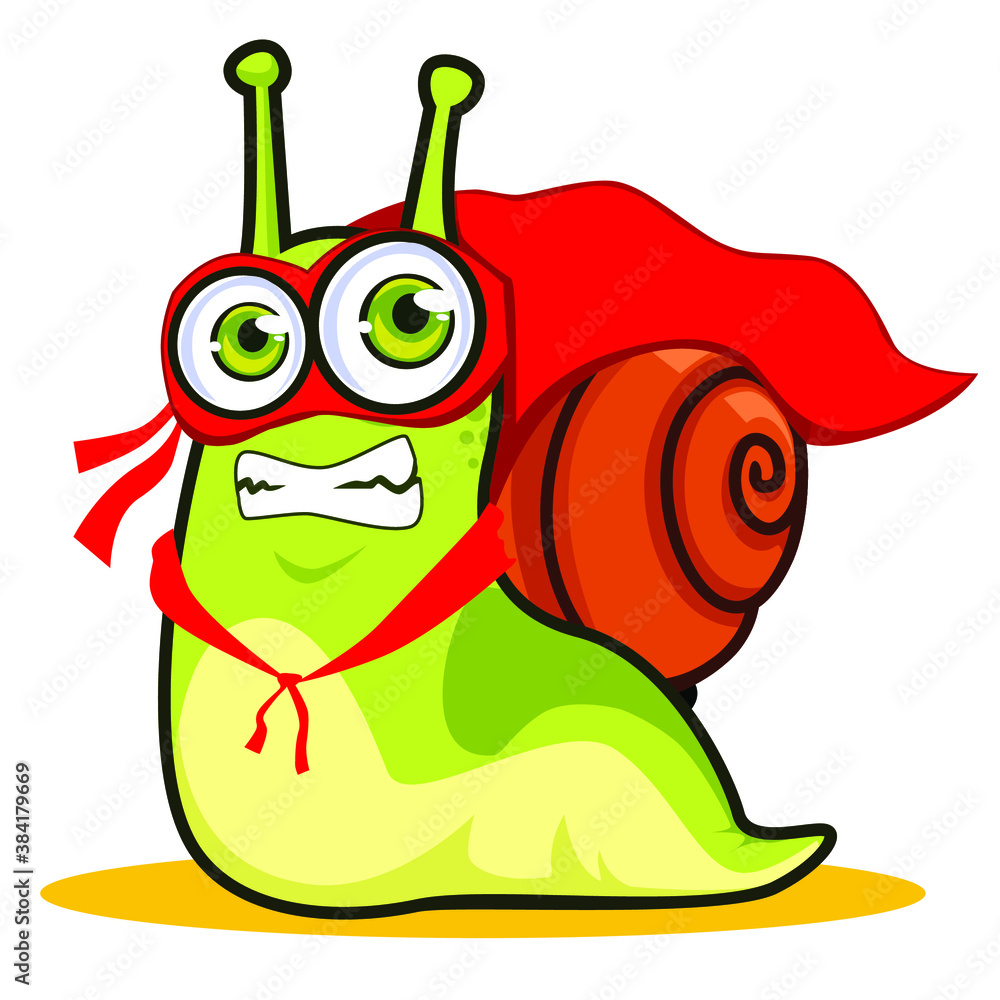 Angry Cartoon Slug Clipart