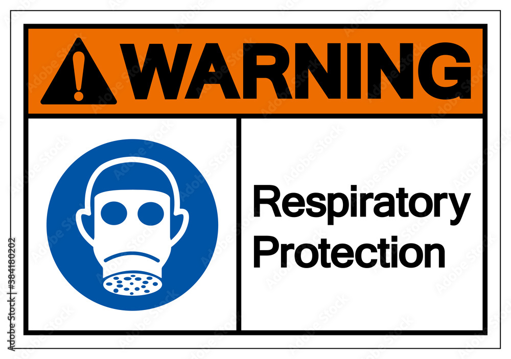 Warning Wear Respiratory Protection Symbol Sign,Vector Illustration ...