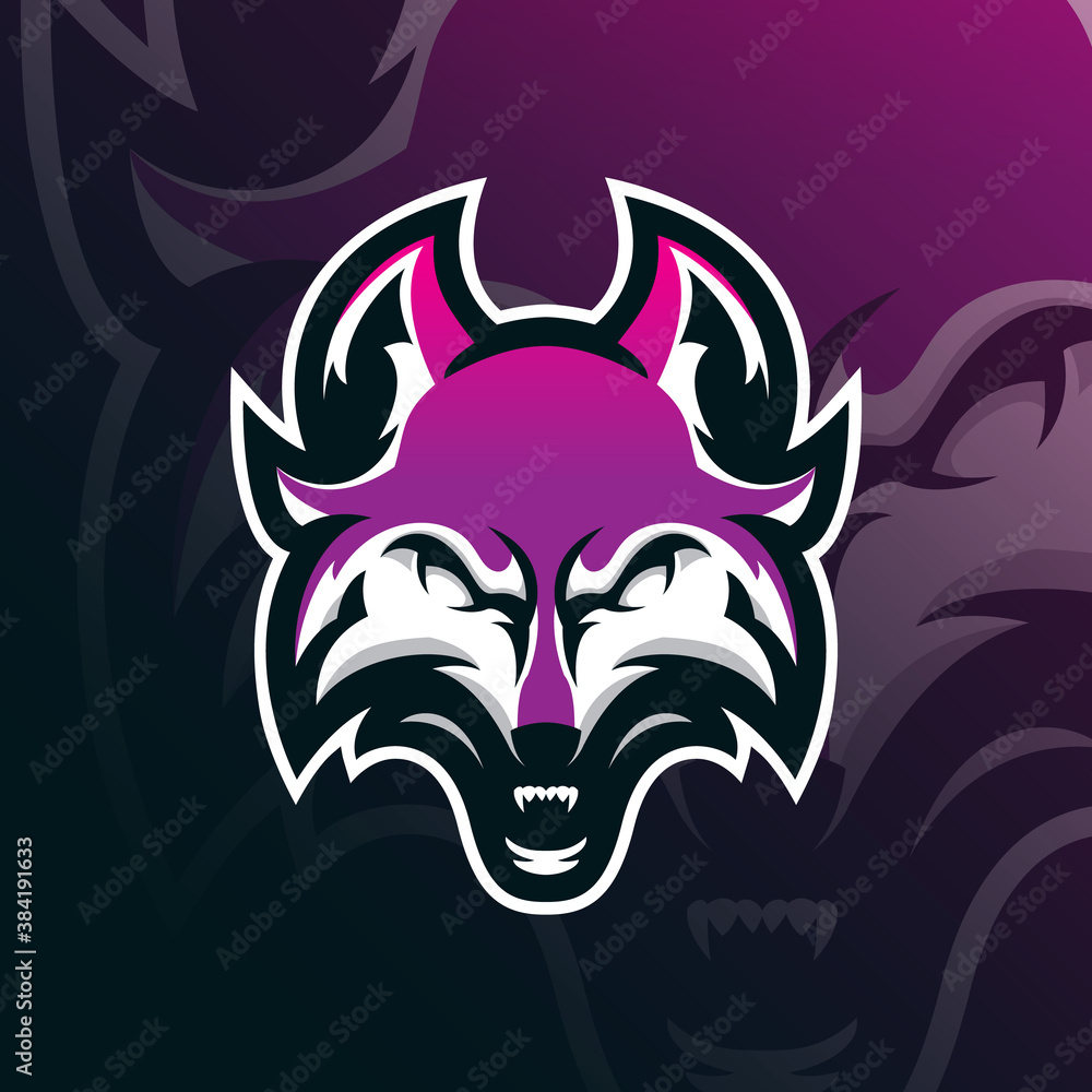 fox mascot logo design vector with modern illustration concept style ...