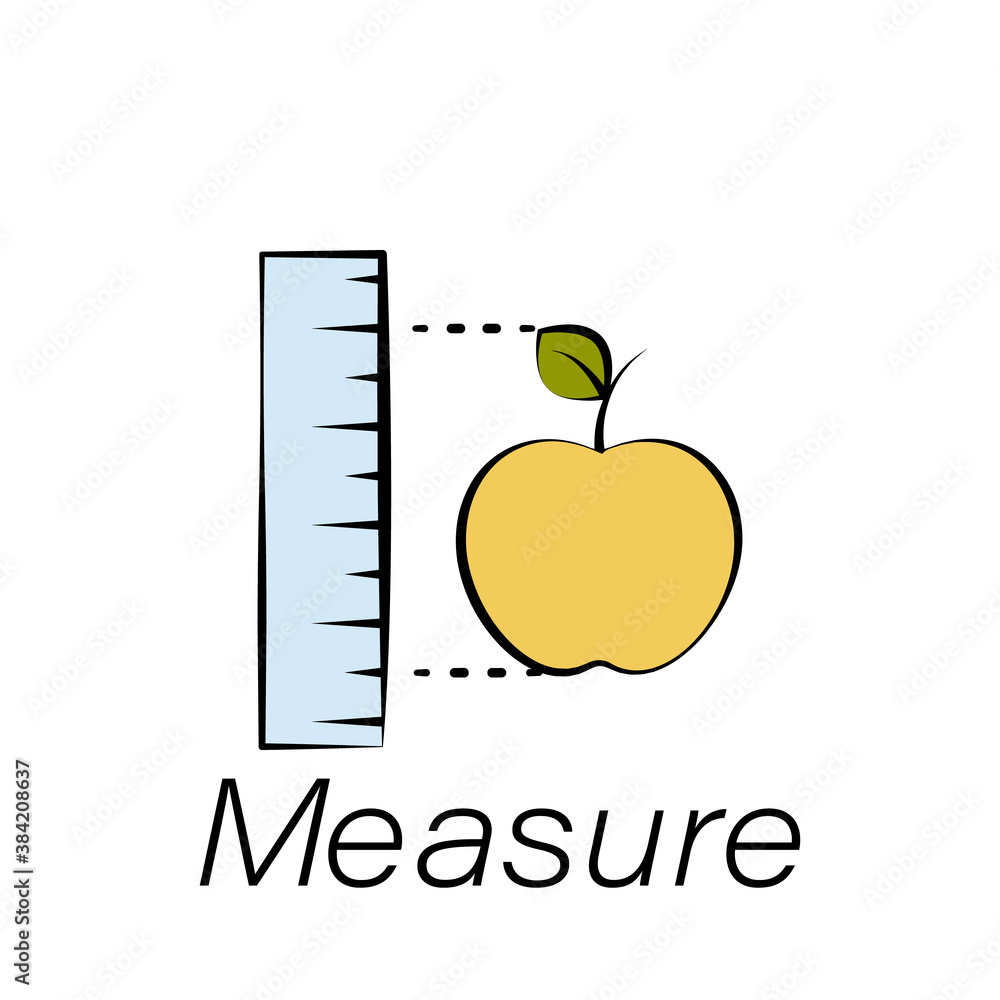 measure hand draw icon. Element of farming illustration icons. Signs ...