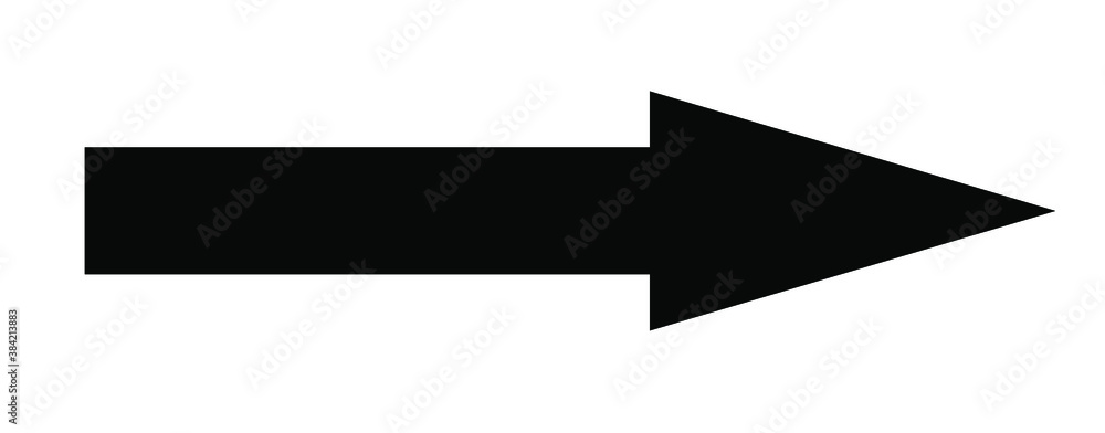 Black large forward or right pointing solid long stretched arrow icon ...