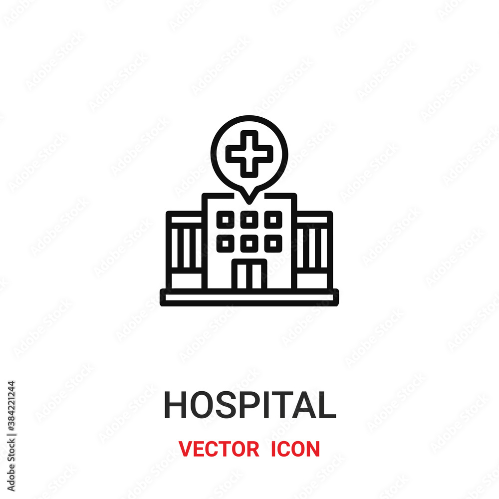 hospital icon vector symbol. hospital symbol icon vector for your ...