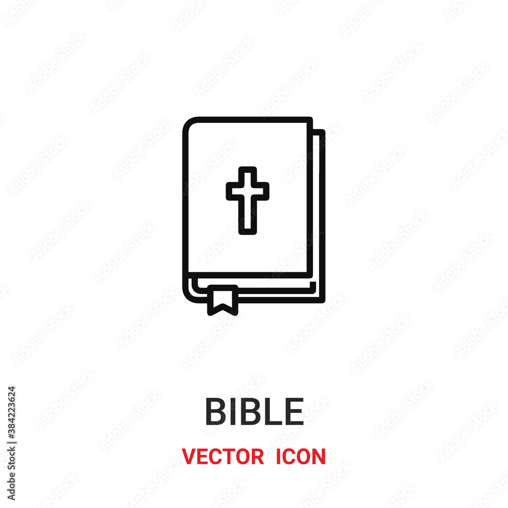 Bible vector icon. Modern, simple flat vector illustration for website ...