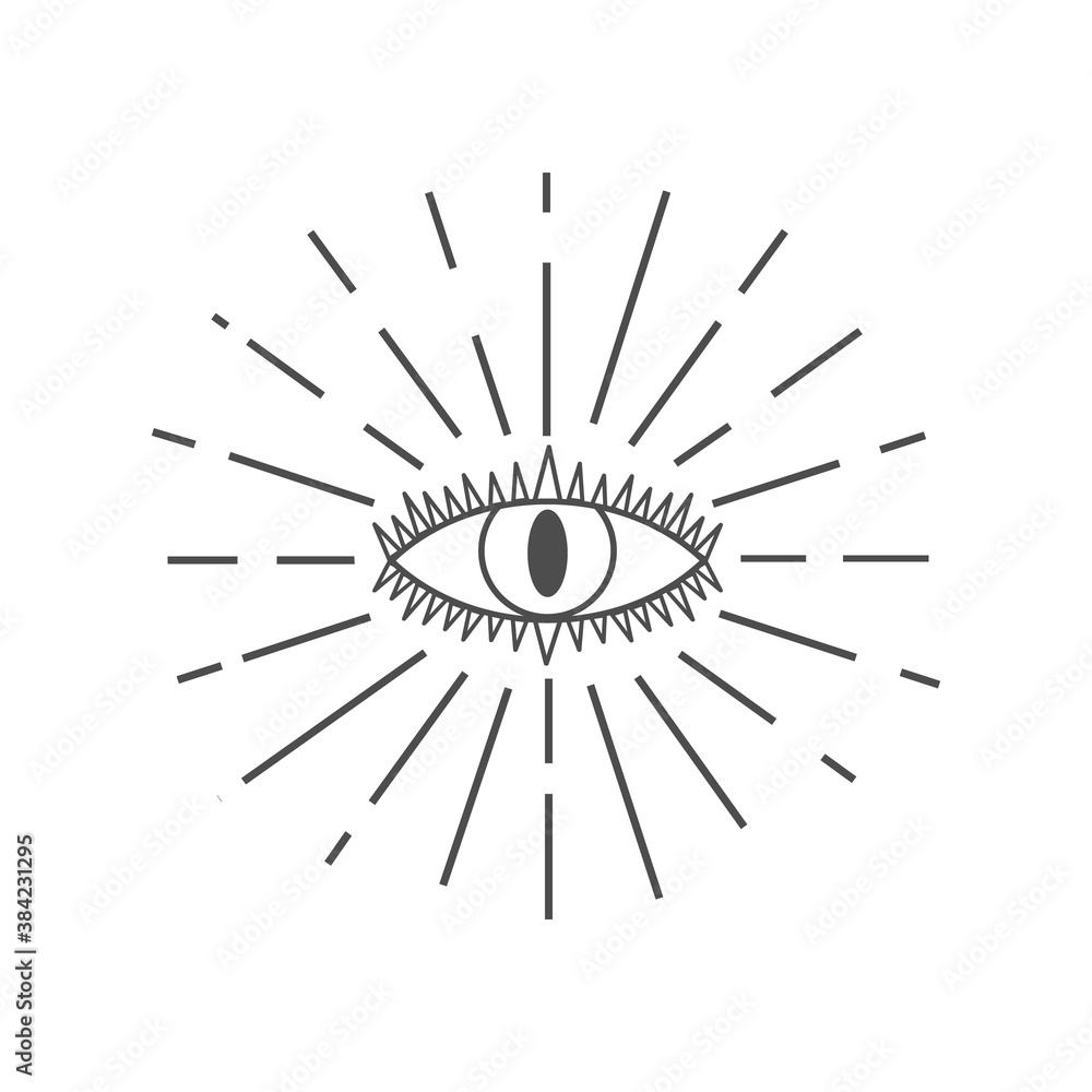 Human world eye with rays. Illuminati logo. World order symbol all ...