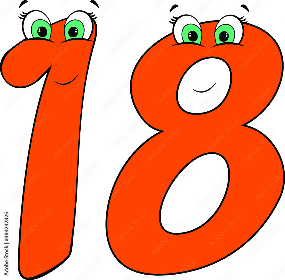 Cartoon numbers for the smallest children Stock Vector | Adobe Stock