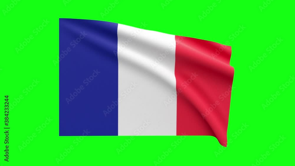 Flag Animation France - Highly Detailed and Realisitic 15 Seconds Loop ...