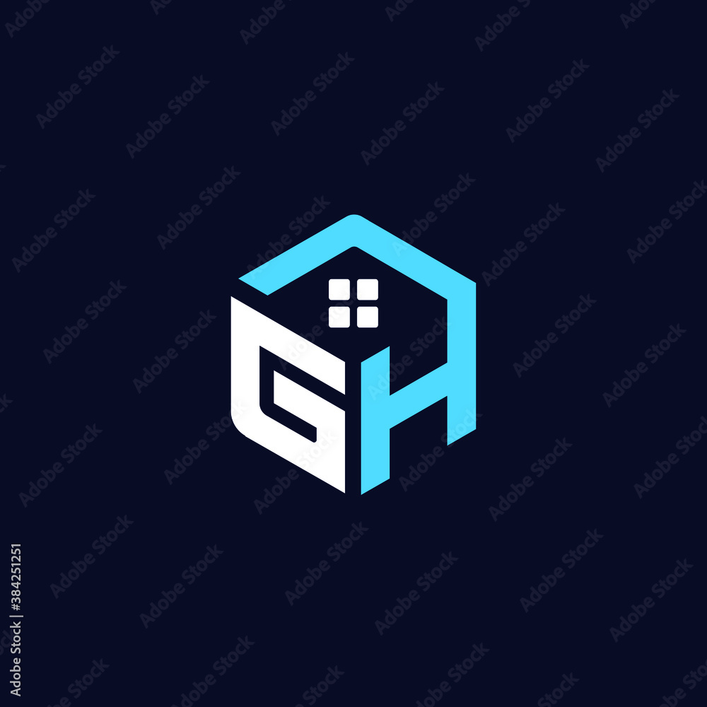 GH Letter Modern Real Estate Logo Vector Editable Icon and Property ...