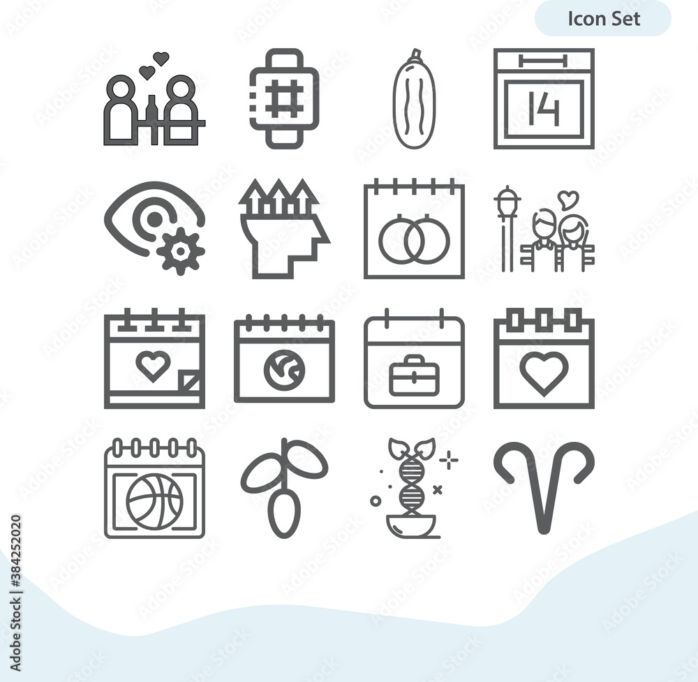 Simple set of maturity related lineal icons. Stock Vector | Adobe Stock