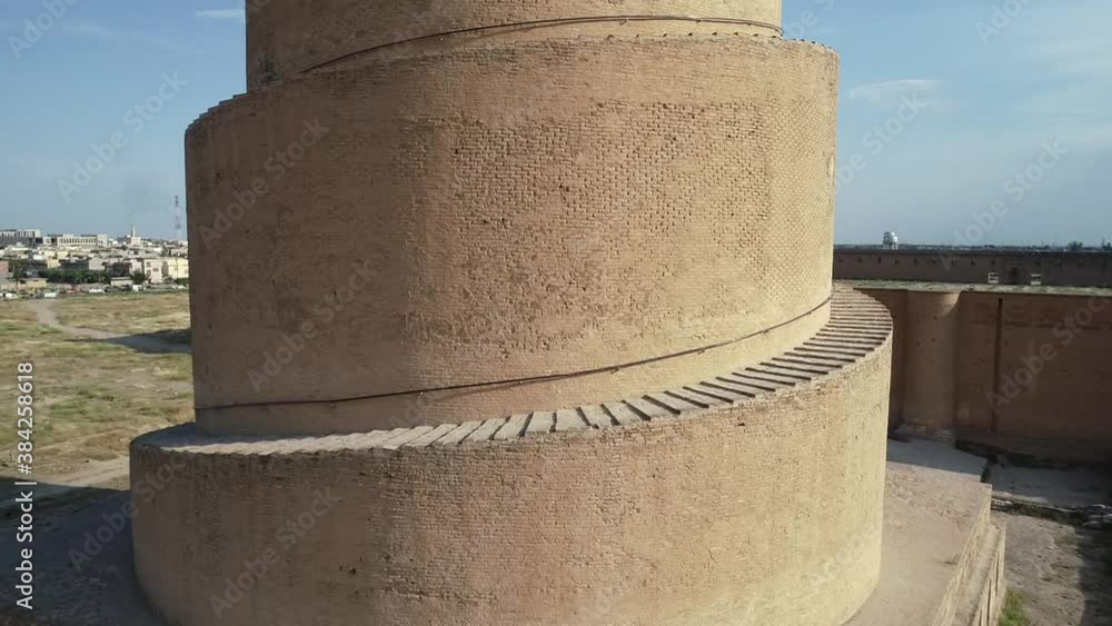 The Great Mosque of Samarra was commissioned in 848 and completed its ...