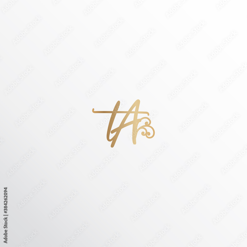 ta letter vector logo design template. Luxury icon concept. Modern logo ...