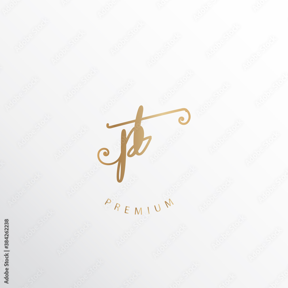 pt letter vector logo design template. Luxury icon concept. Modern logo ...