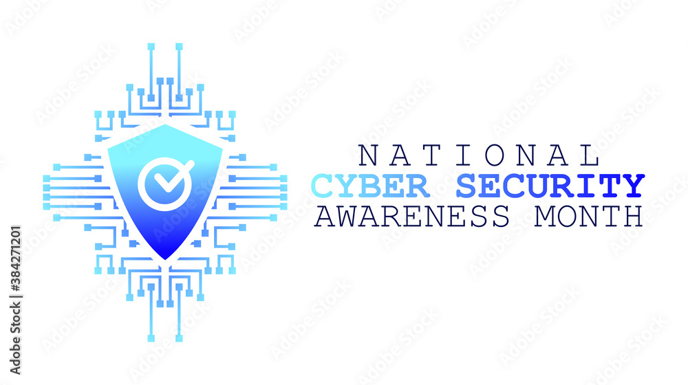 Vector graphic of national cyber security awareness month good for ...