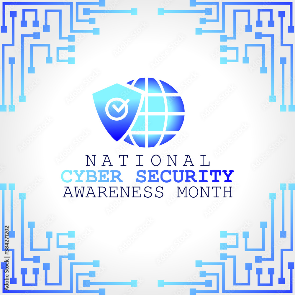 Vector graphic of national cyber security awareness month good for ...