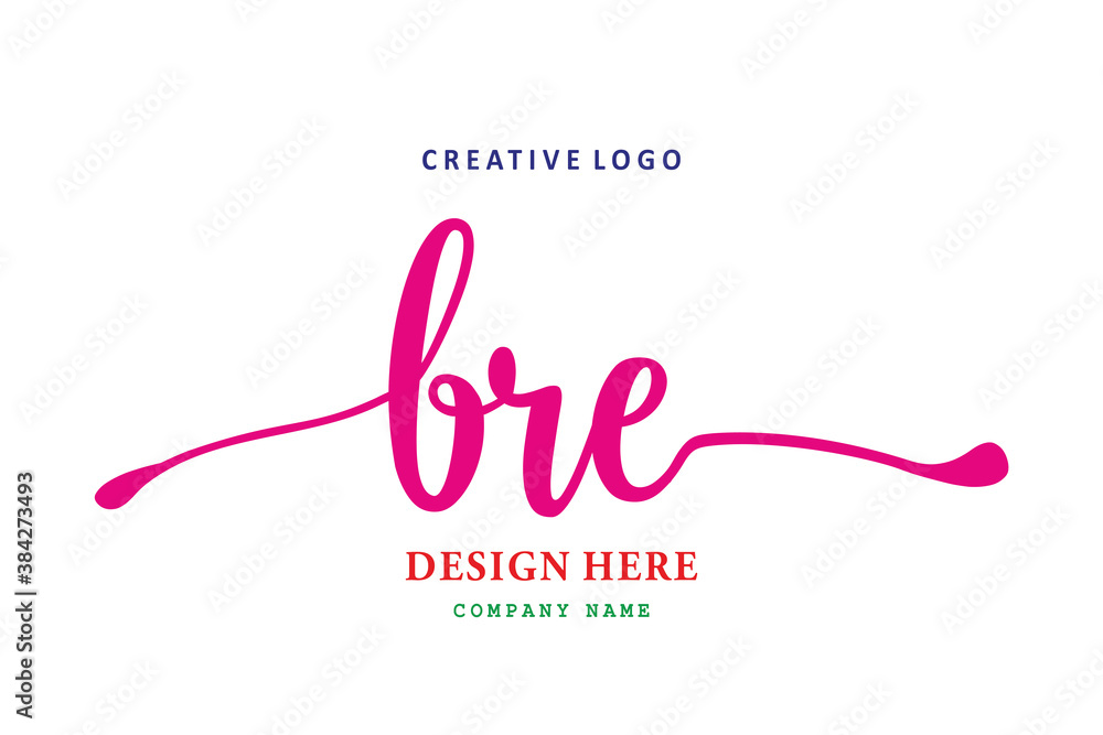 pharmacy logo composition of the letter BRE is simple, easy to ...