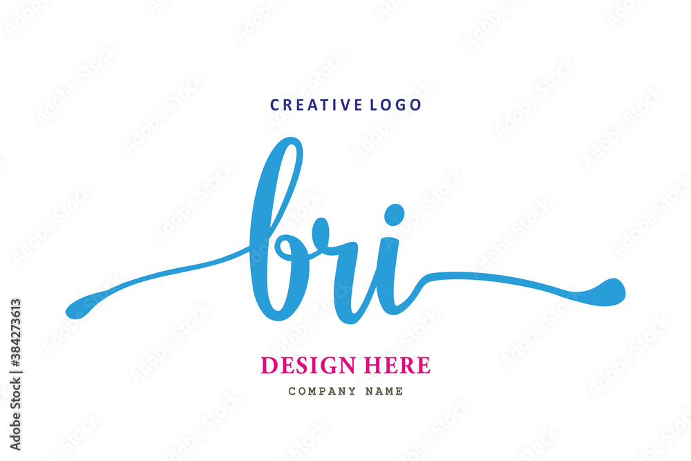 pharmacy logo composition of the letter BRI is simple, easy to ...
