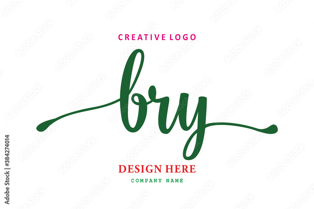 pharmacy logo composition of the letter BRY is simple, easy to ...