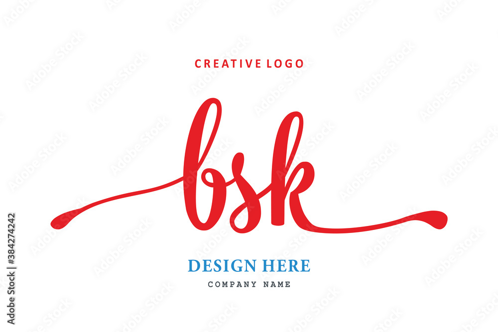 pharmacy logo composition of the letter BSK is simple, easy to ...