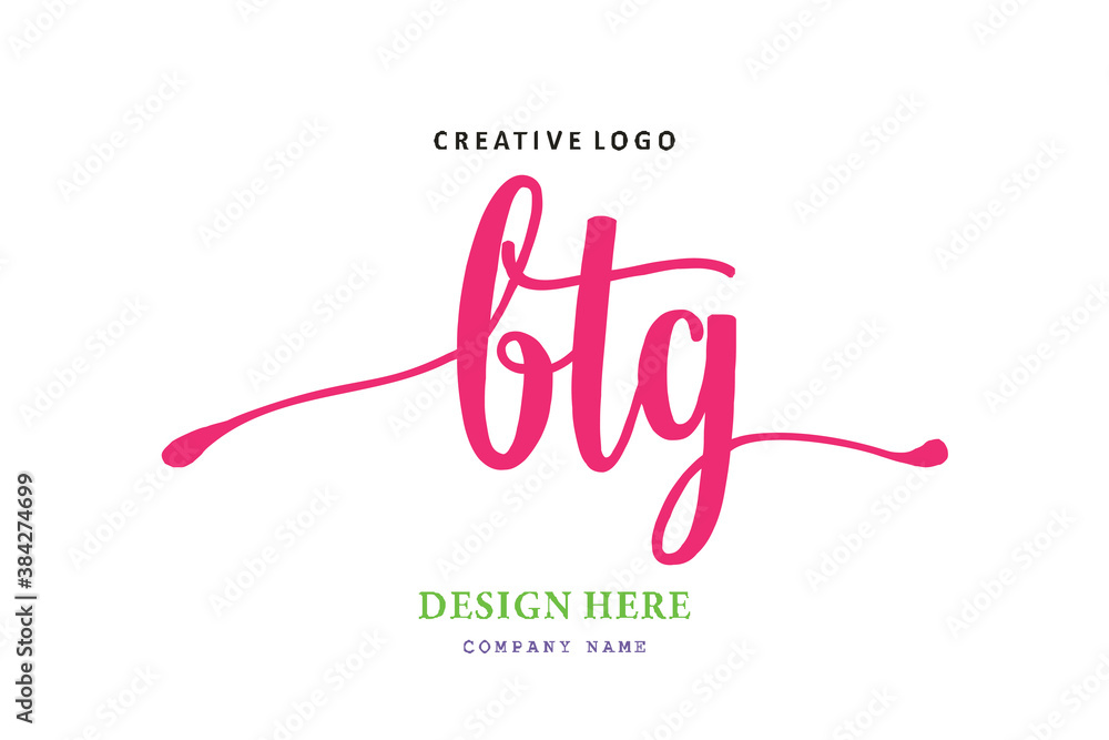 pharmacy logo composition of the letter BTG is simple, easy to ...