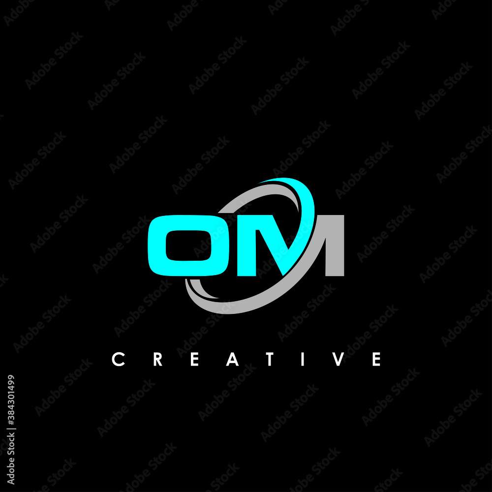 OM Letter Initial Logo Design Template Vector Illustration Stock Vector ...
