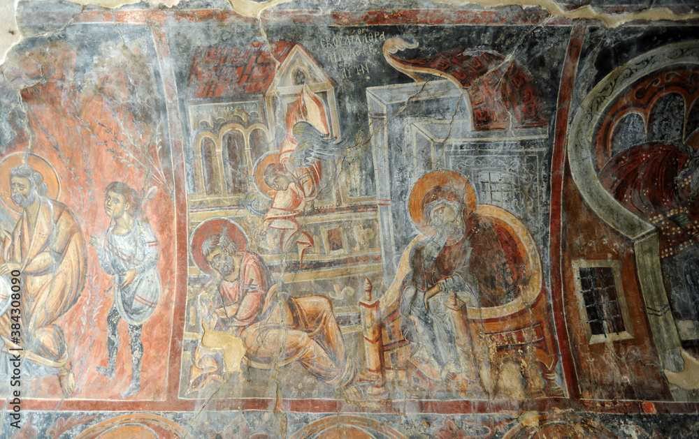 Voûte orientale de la nef sud de l'église de la Panagia Kéra à Kritsa ...